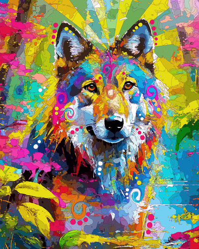 The Waiting Wolf Mini Print (Ltd. Edition) | Dean Russo Art