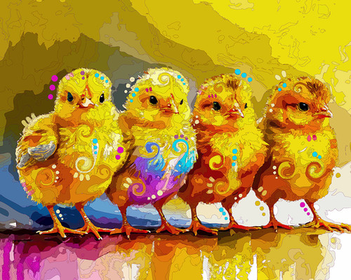 The Chick Line Up Mini Print (Ltd. Edition) | Dean Russo Art