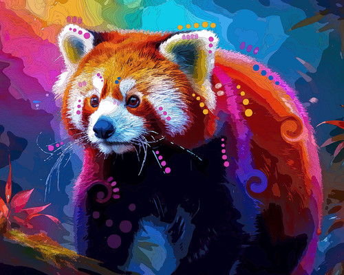 The Painted Red Panda Mini Print (Ltd. Edition) | Dean Russo Art