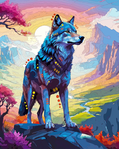 The Wolf Of The Valley Mini Print (Ltd. Edition) | Dean Russo Art