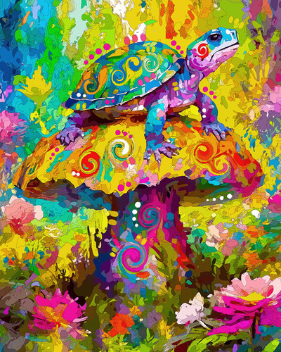 The Mushroom Turtle Mini Print (Ltd. Edition) | Dean Russo Art
