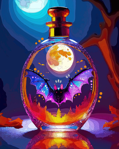 The Fall Bottle Bat Mini Print (Ltd. Edition) | Dean Russo Art