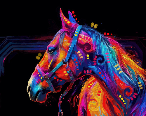 The Electric Profile Horse Mini Print (Ltd. Edition) | Dean Russo Art