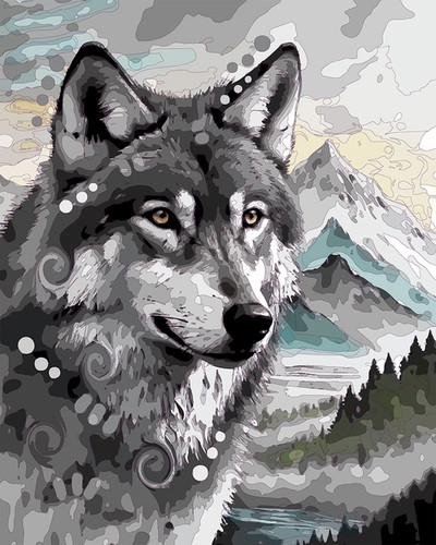 The Proud Earth Wolf Mini Print (Ltd. Edition) | Dean Russo Art