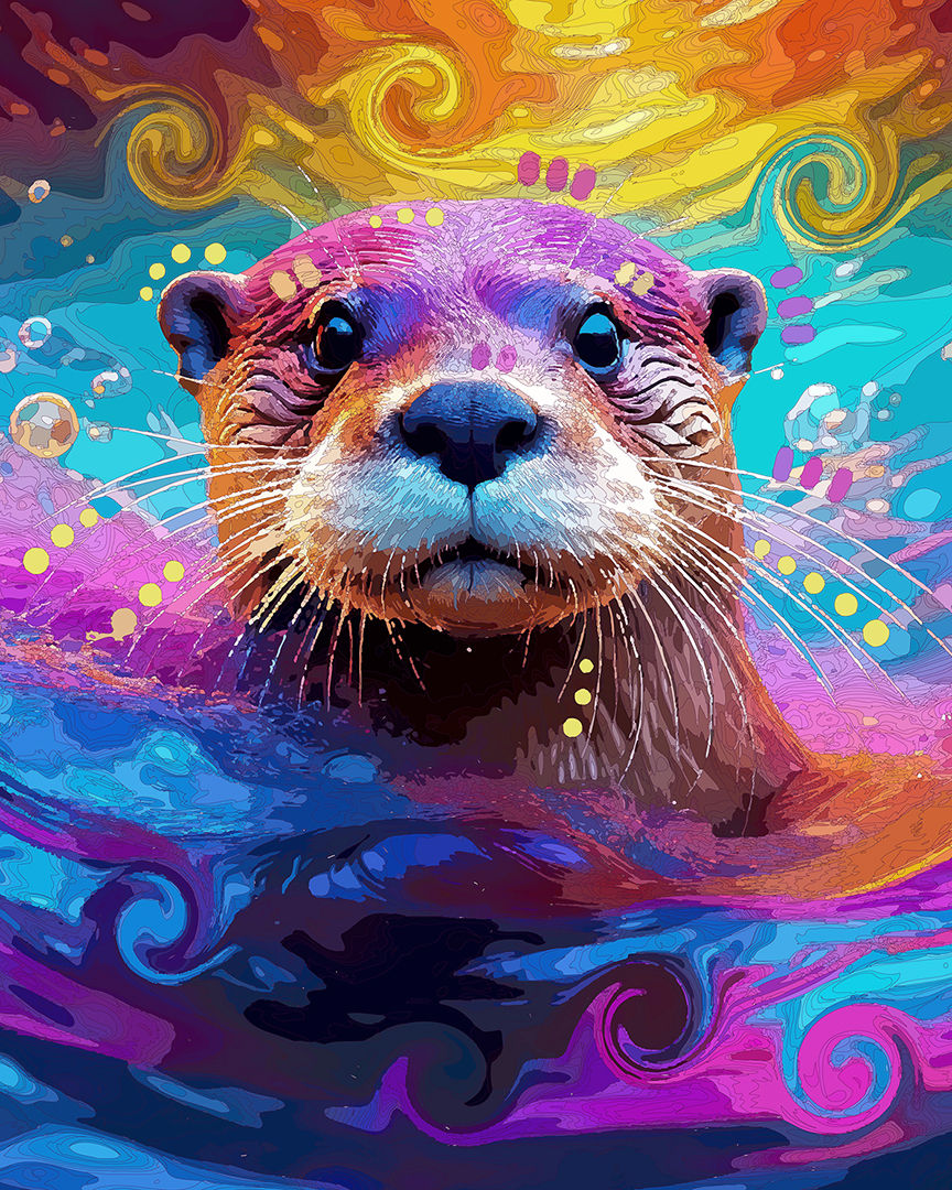 The Off Shore Otter Mini Print (Ltd. Edition) | Dean Russo Art