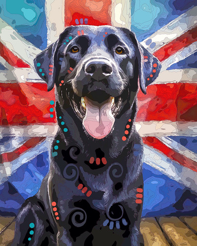 The Sir Black Lab Mini Print (Ltd. Edition) | Dean Russo Art