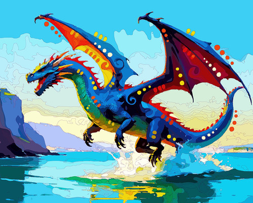 The Take Off Dragon Mini Print (Ltd. Edition) | Dean Russo Art