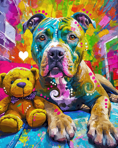 The Portrait With Bear Mini Print (Ltd. Edition) | Dean Russo Art