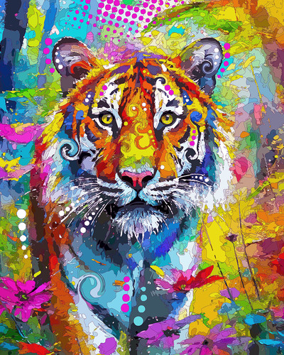 The Stand-Off Tiger Mini Print (Ltd. Edition) | Dean Russo Art