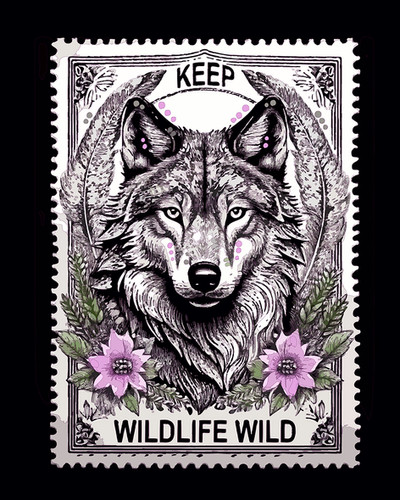 The Wild Wolf Mini Print (Ltd. Edition) | Dean Russo Art