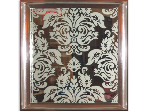DWM | MALOOS Etched Damask Pattern Mirror for Elegant Home Decor