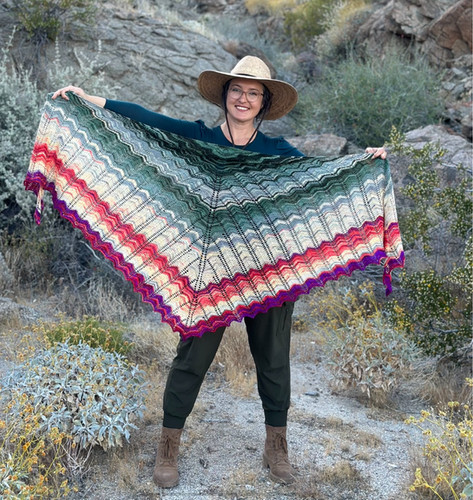 Yarn Art Shawl | The Runaway Knitter