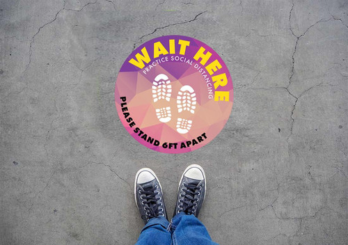 Purple/Pink COVID-19 Floor Decal | Matrix Department
