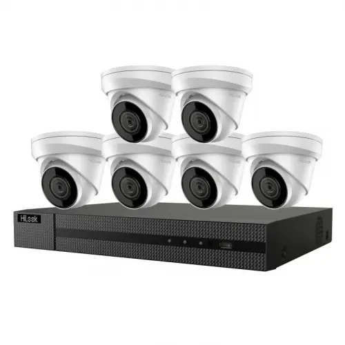 Hikvision HiLook IP Camera Kit 8 Channel 4K NVR 2TB HD, 6 x 8MP Turret ...