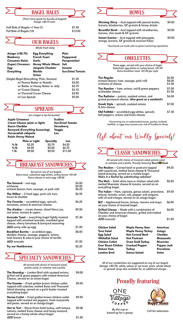 Menu | Bagelbarncafe.com