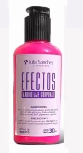 Maquillaje de Fantasia Julia Sanchez rosa | Cosmeticos Mayoreo