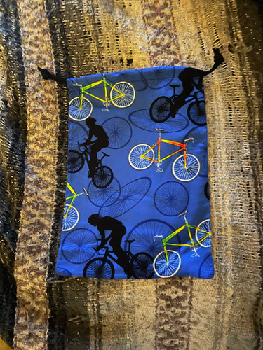 Cycling Cloth Drawstring Bag 7'x10" | TheLevelOfYourSmile