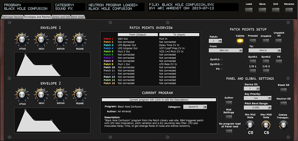 Behringer Neutron patch mapper | Sunny Synths