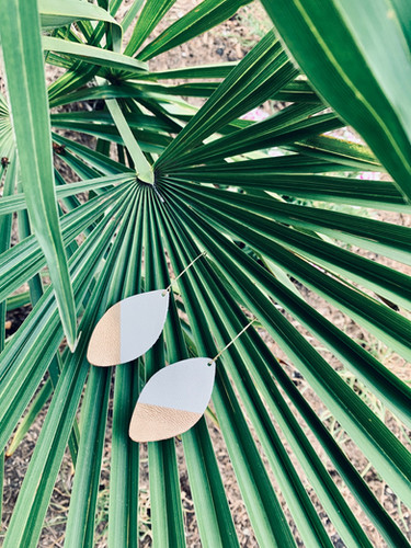 gold drop + cream gold dippers | sosadie designs