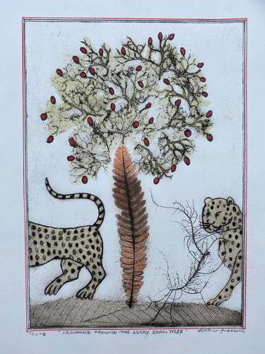 Heather Graham - Leopard Around the lucky Bean Tree | SouthbankPrintmakers