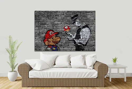 Super Mario - Banksy | Canvas Castle