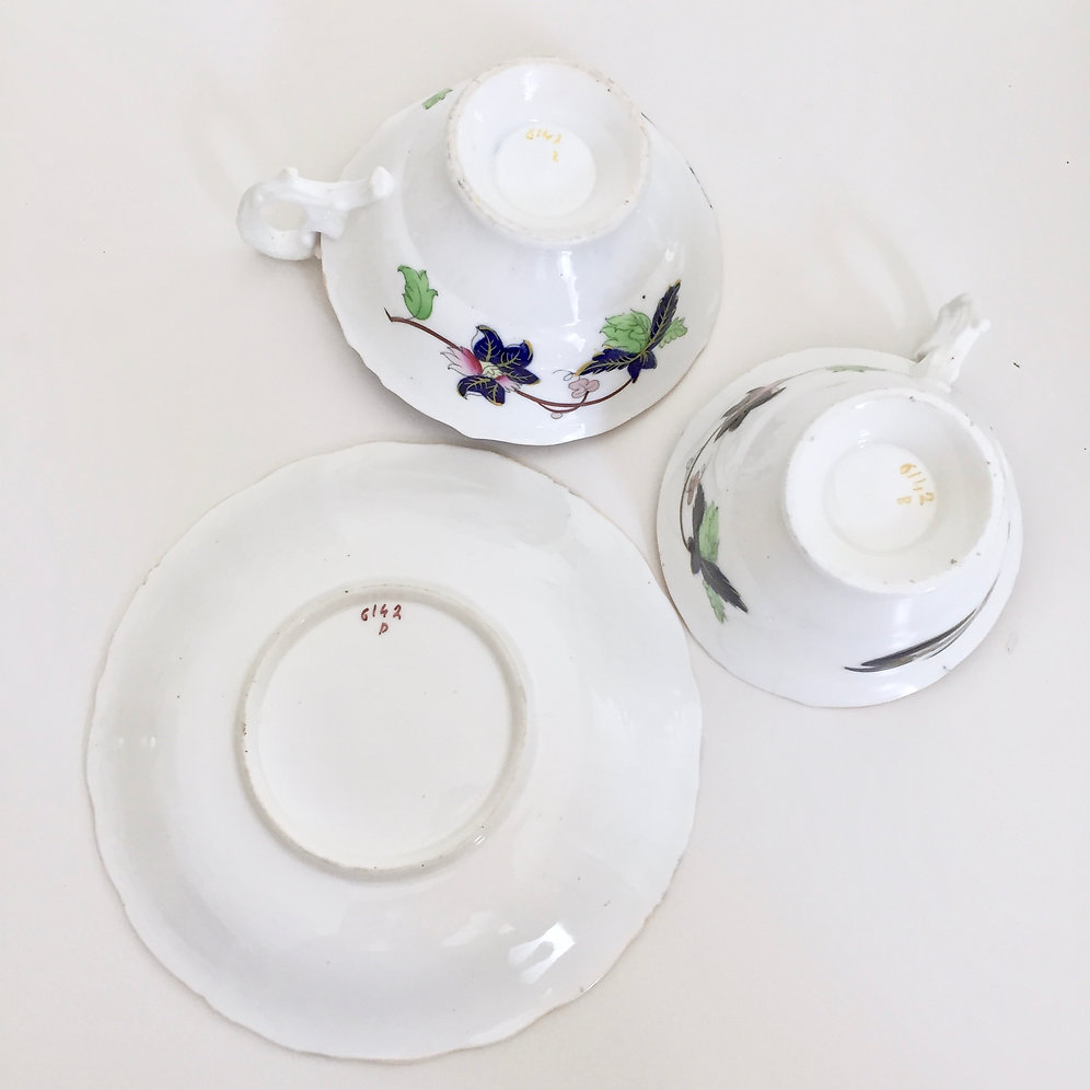 Tea/coffee cup trio, Samuel Alcock ca 1840 | gentlerattleofchina