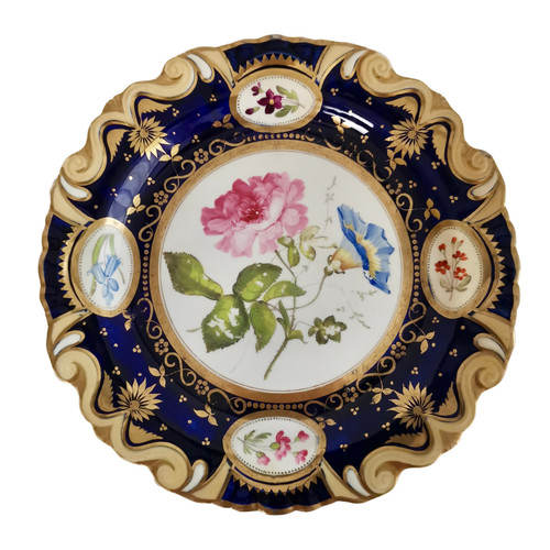 Machin plate, Moustache shape with flowers patt. 690, ca 1825 A/F (1 ...