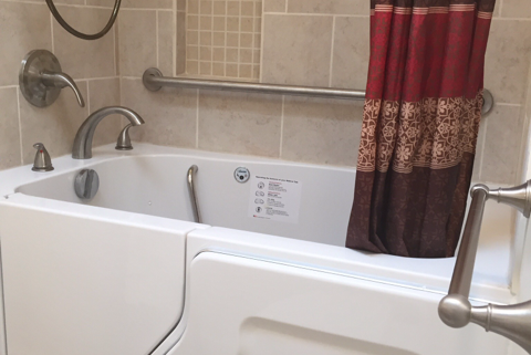 Shower Glide Bar with Handheld Shower Head | SPN Construction