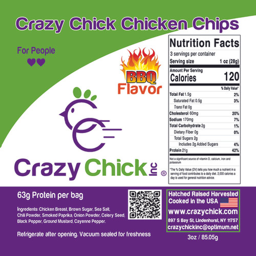 BBQ Chicken Chips 3 oz | Crazy Chick Inc