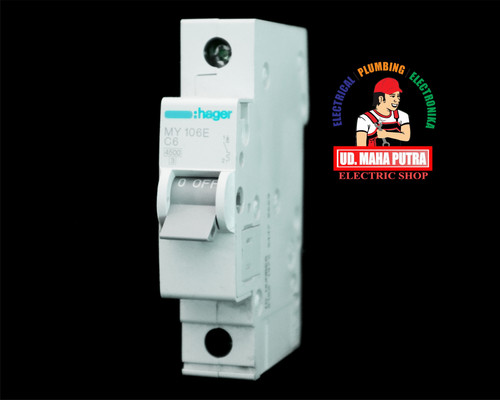 MCB 1 PASS 6 AMPERE MERK HAGER. MINIATURE CIRCUIT BREAKER ...
