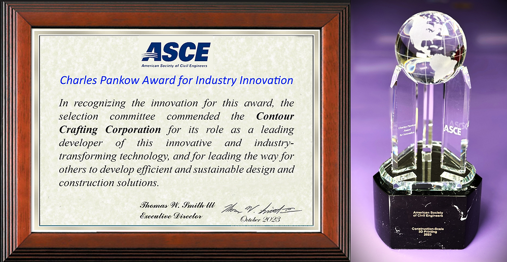 Contour Crafting Corporation receives the highest award in Industry ...