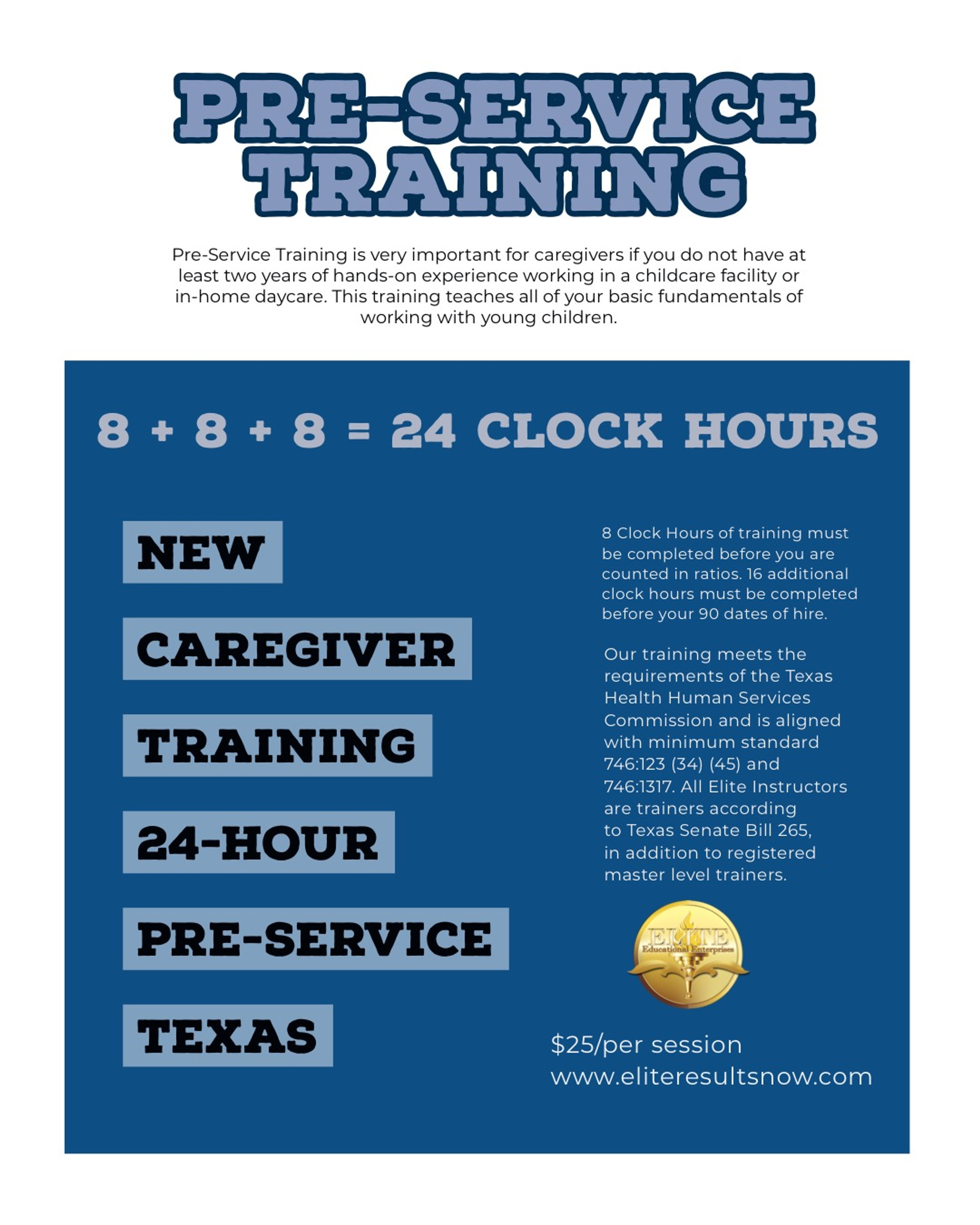 Pre-Service Training | United States | Elite Educational Enterprises
