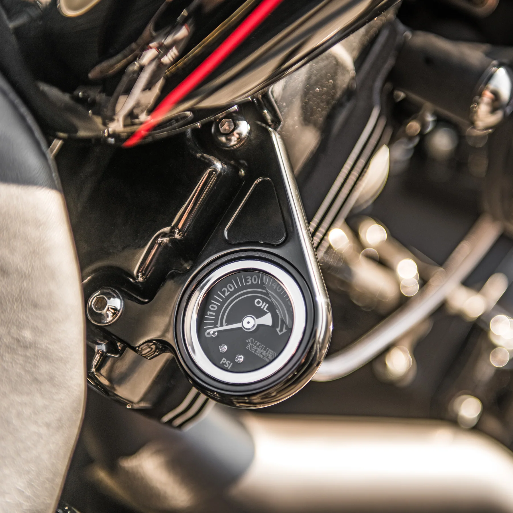 Arlen Ness Radius Oil Pressure Gauge | Brand X Speed Shop
