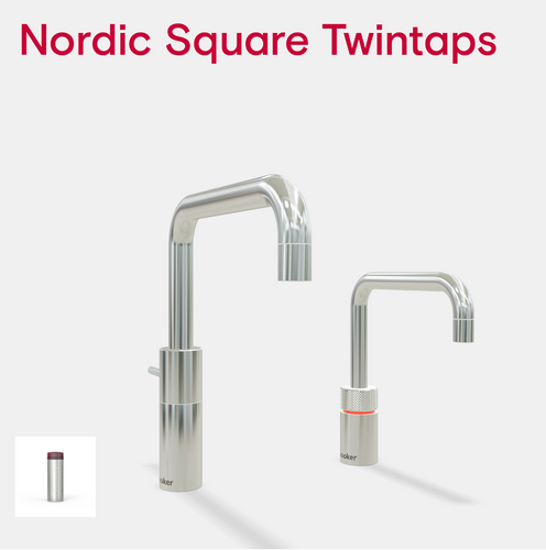 Nordic Square Twintaps | allabouttaps| Quooker