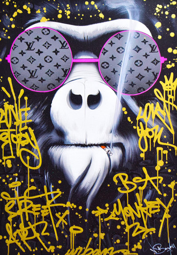 BADASS MONKEY - MONKEY PAINTING | VINCENT BARDOU