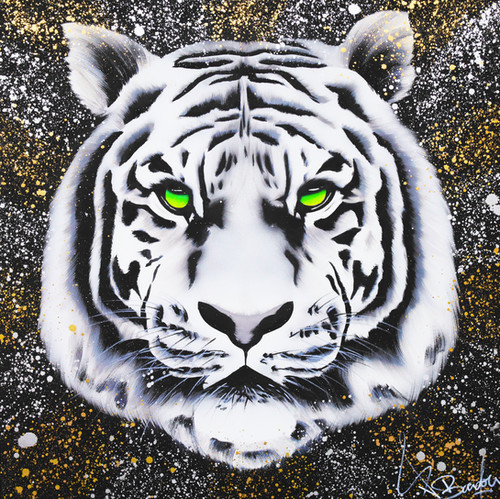 CHROME TIGER - TIGER ART - TIGER PAINTING | VINCENT BARDOU, BUY ART ONLINE