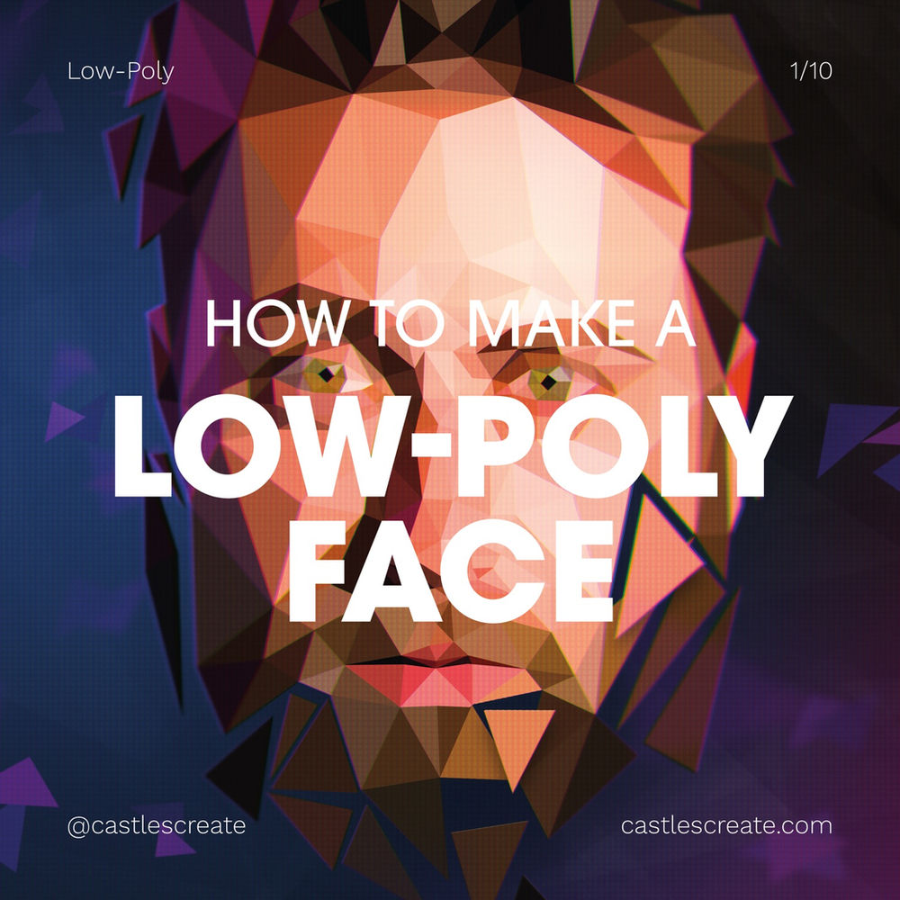 How to create a low poly face from a reference image.