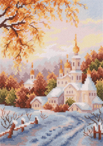Magic Needle / Snow Monastery 15x20 cm, 110-061 / Cross Stitch Kit ...