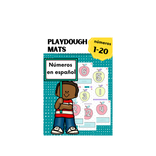 Playdough Number Mats 1-20 Español | Mama Melissa