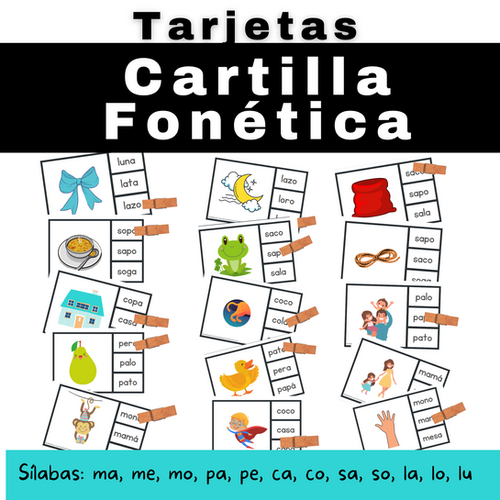 Tarejtas Cartilla Fonética | Mama Melissa