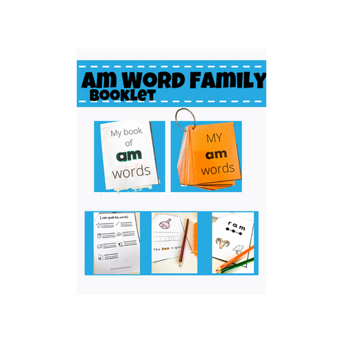 am Word Family Booklet | Mama Melissa