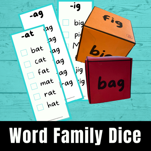 Word Family Dice Game | Mama Melissa