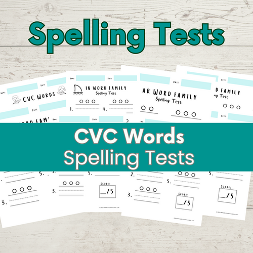 CVC Words SpellingTests | Mama Melissa