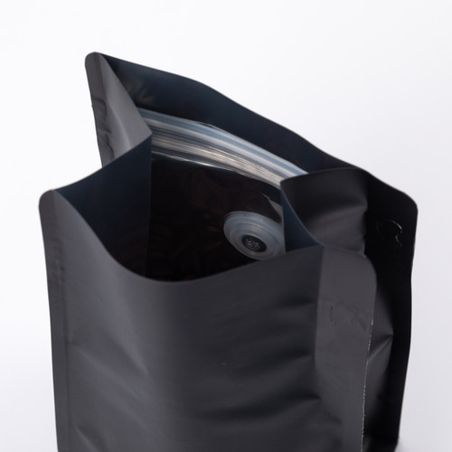 Plastic Bag, Flat Bottom Pouch, 250g, pocket zip with valve | Coffee ...