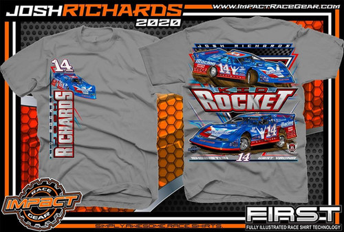 2020 Grey Josh Richards Car T-Shirt | josh-richards-racing