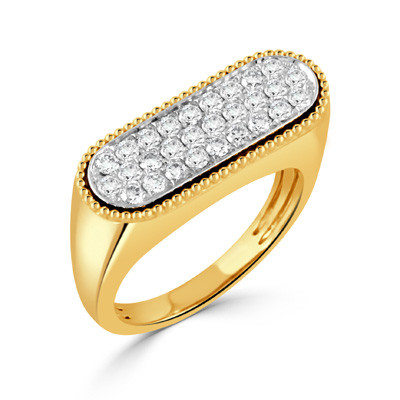 DOVES FIBONACCI 18K WHITE AND YELLOW TWO-TONE GOLD DIAMOND RING | Gause ...