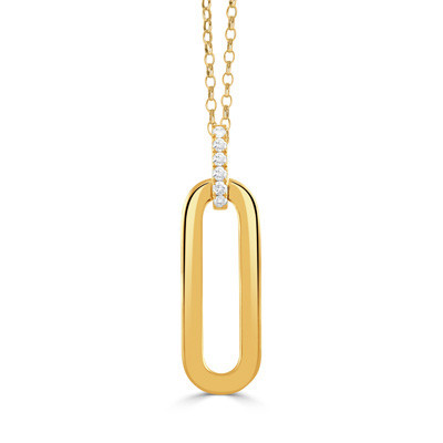 DOVES FIBONACCI 18K YELLOW GOLD DIAMOND PENDANT | Gause and Son