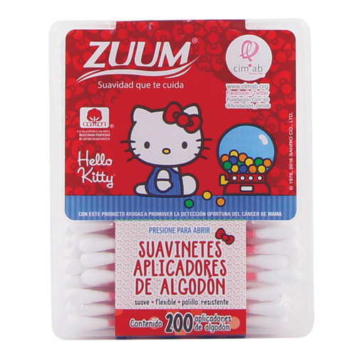 Zuum hello kitty aplicadores caja 200 pzas. | CODIMISA