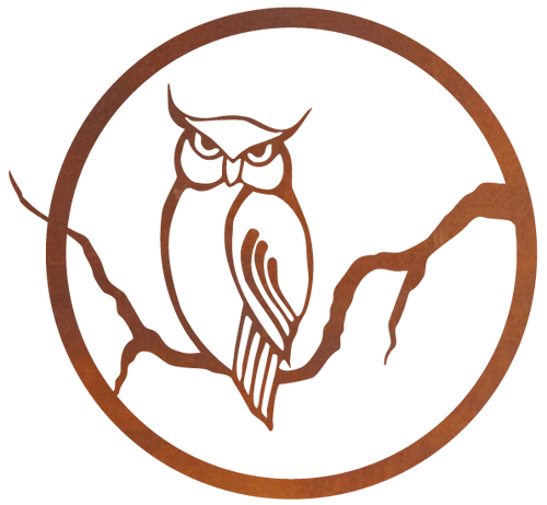 Round Owl | Metal Art & Design
