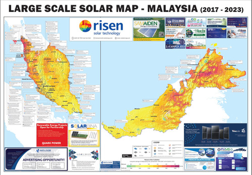 Large Scale Solar Map - Malaysia (ADV) | mapsglobespecialist